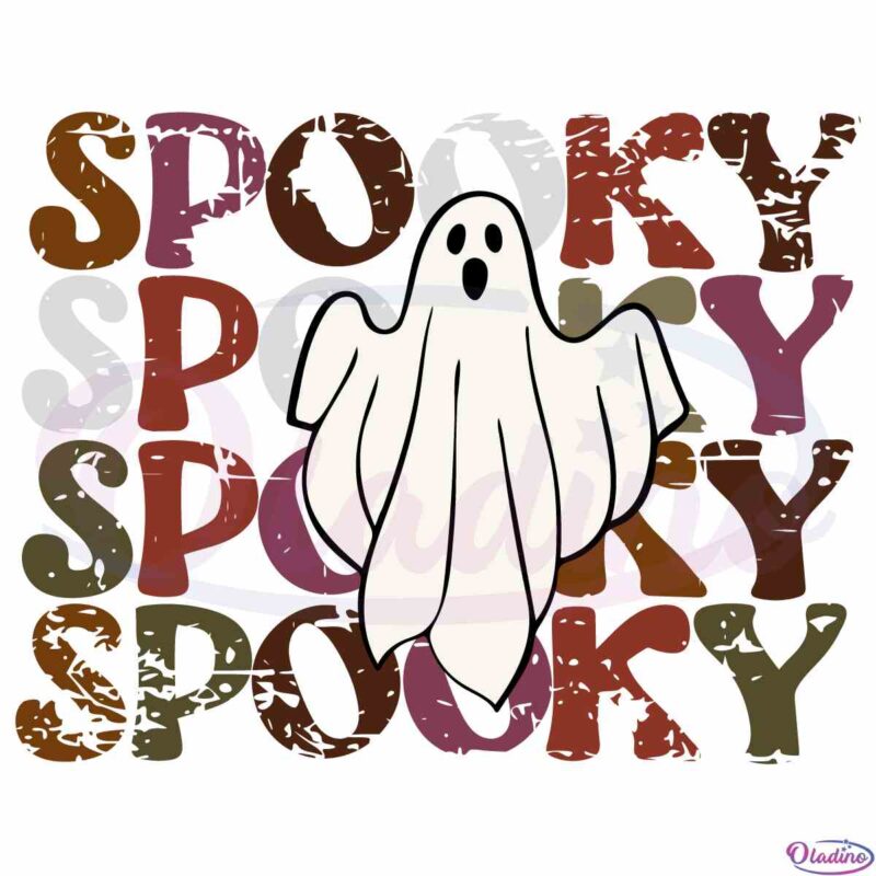 Halloween Spooky Ghost Vintage SVG For Cricut Sublimation Files - Oladino